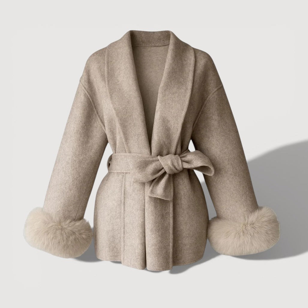 JULIA – BELTED WRAP COAT – Mabel & Mae